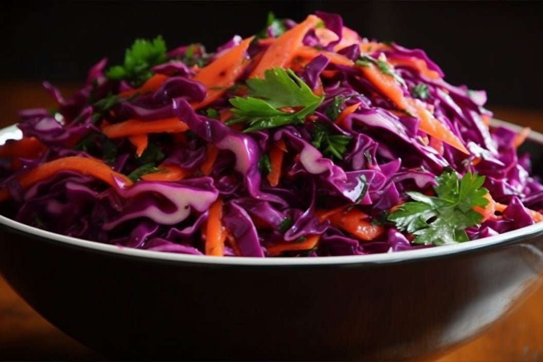 Zesty rød kål salat – santokuknives